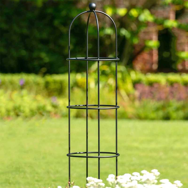 Spaljé Vintage Black Round Obelisk i storek small - Köp online! | Wexthuset